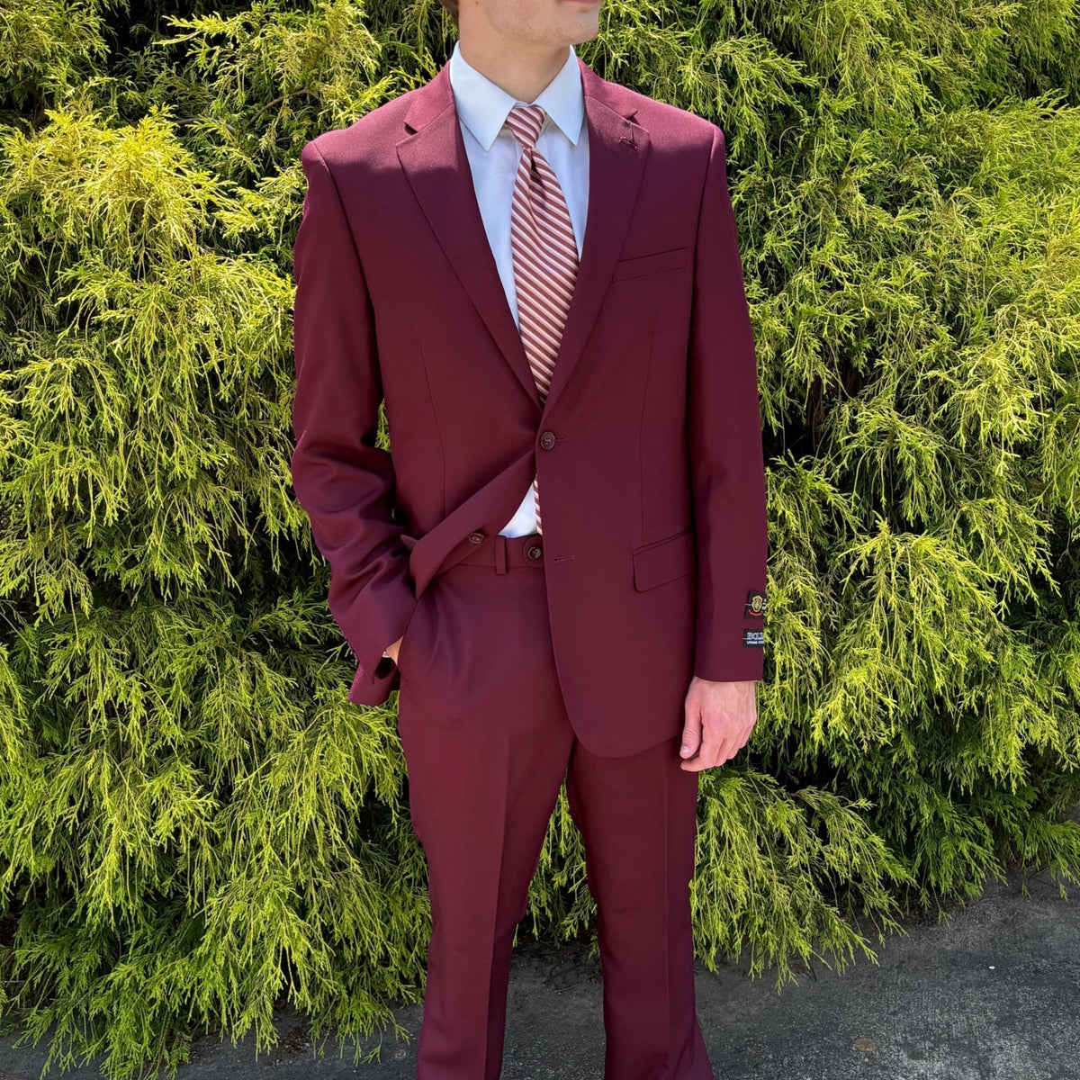 New Bolzano Burgundy Regular Fit Suit – Formalwear Outlet