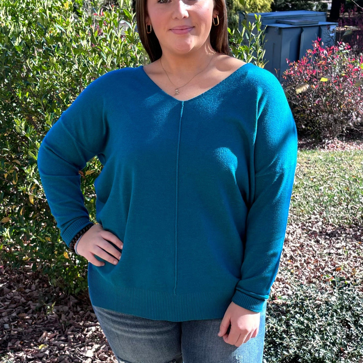 Loving Life Ocean Teal Sweater – Formalwear Outlet