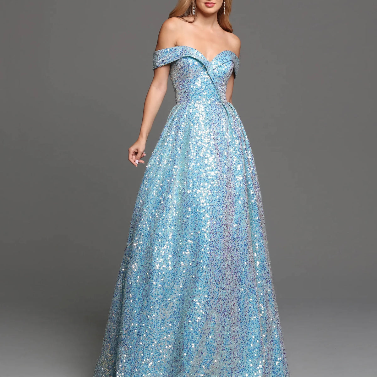 Sparkle Prom 72261 Magic Blue Sequin Ballgown – Formalwear Outlet
