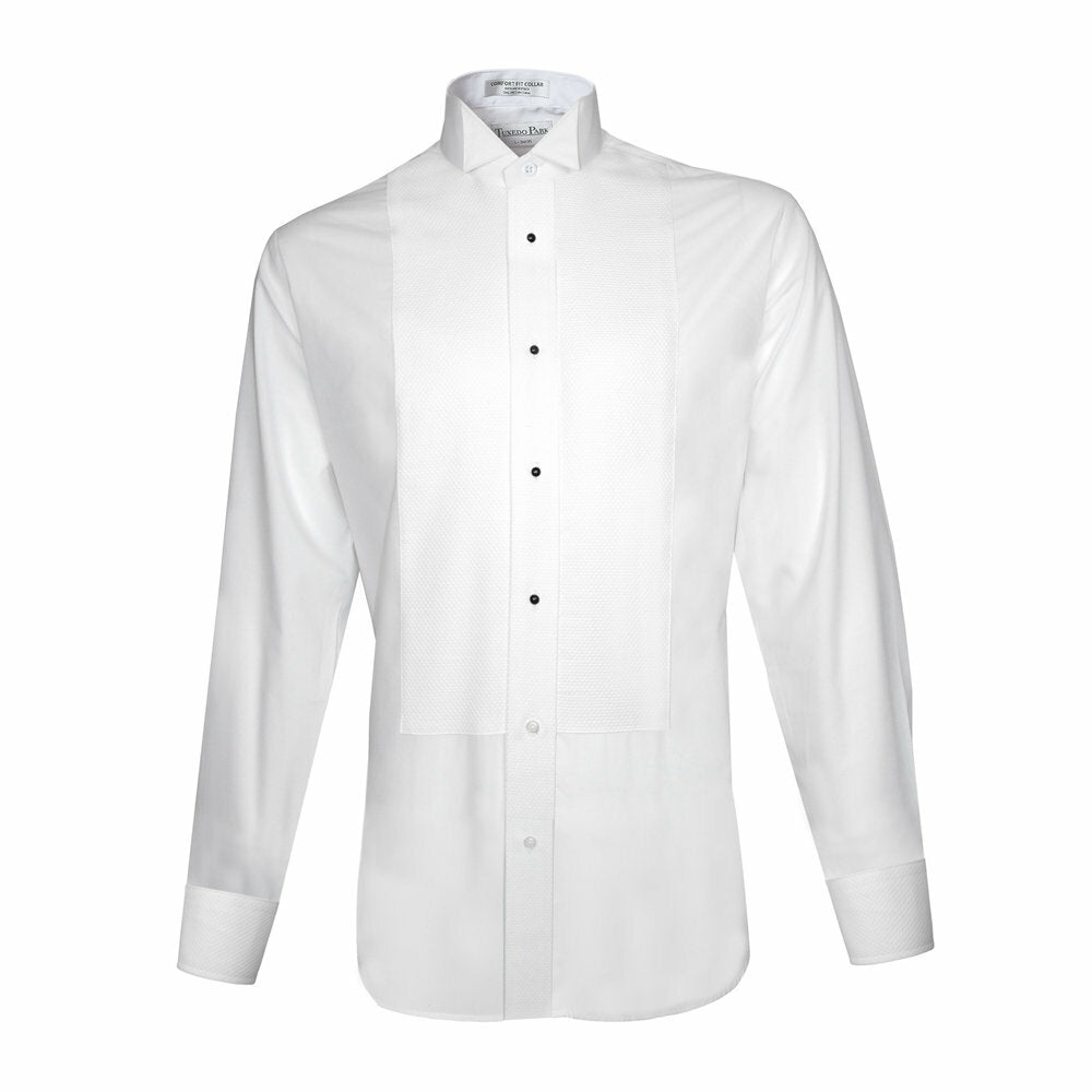 New "White Tie" Pique Wing Collar Tuxedo Shirt – Formalwear Outlet